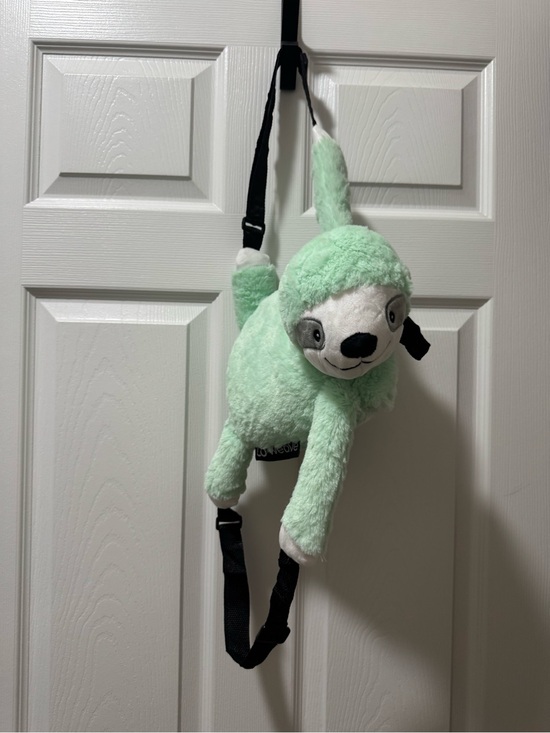 Accessories | Mint Green Plush Sloth Backpack Bag | Poshmark